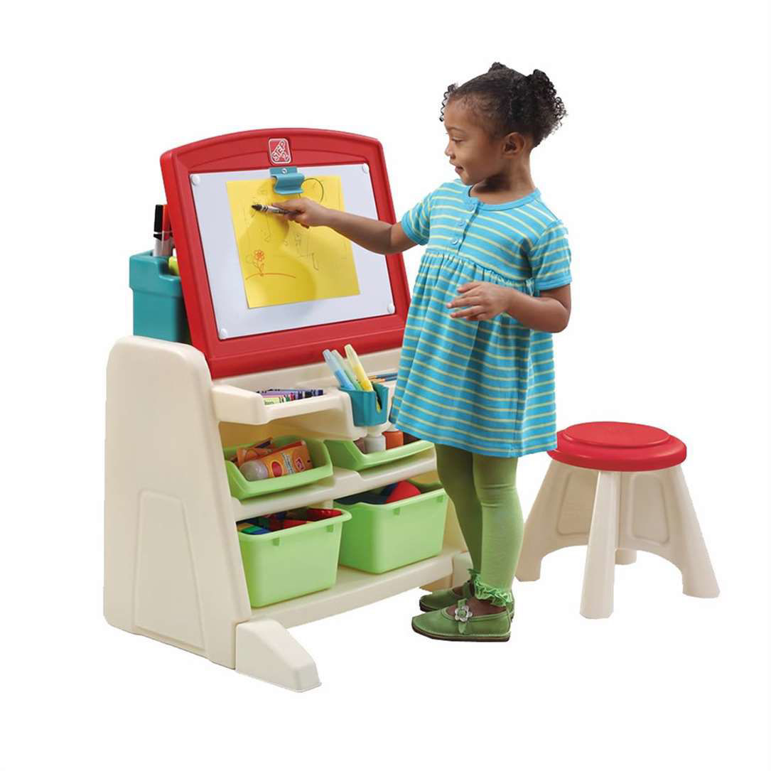 Toy. Flip & Doodle Easel Desk with Stool