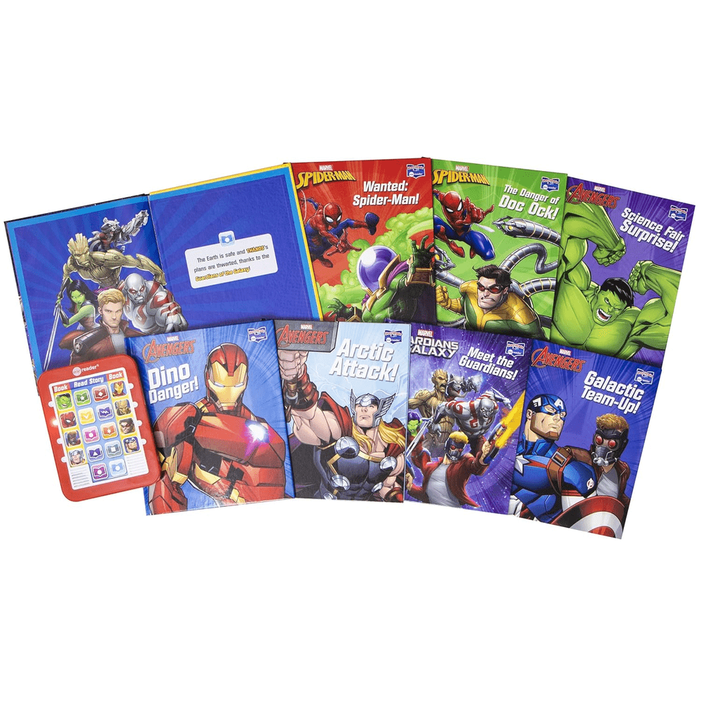 Toy. Marvel Super Heroes Me Reader Electronic Reader with 8 Book Library
