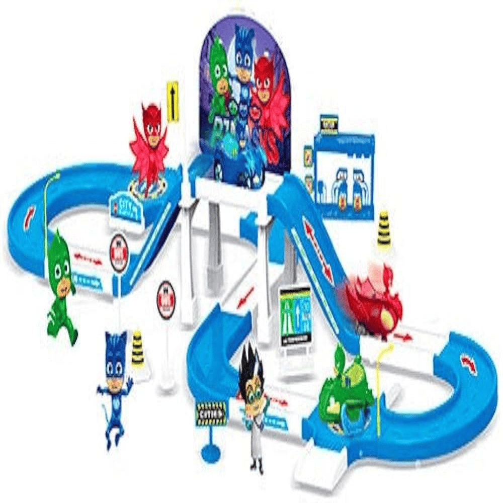 Toy. Pj Masks 2-Storey, 3-Car Garage Parking Set with Vehicles