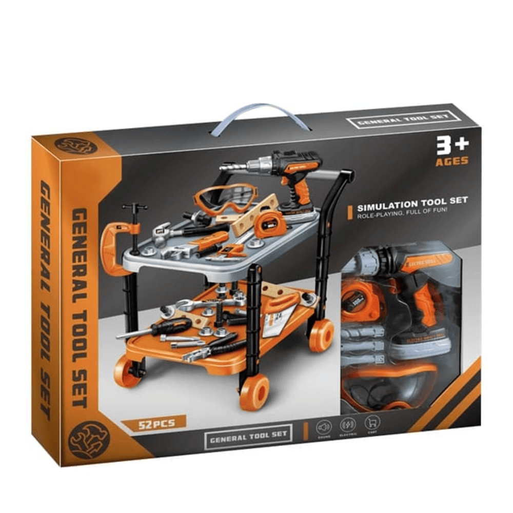 Toy. 52 Piece Carpentry Tools Set