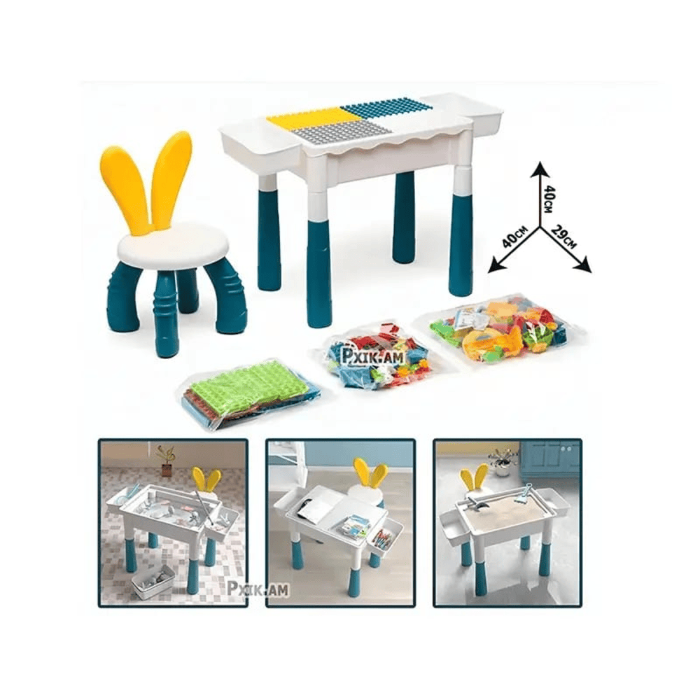 Toy. Table Desk Kids Activity Building Block Set 145PCS