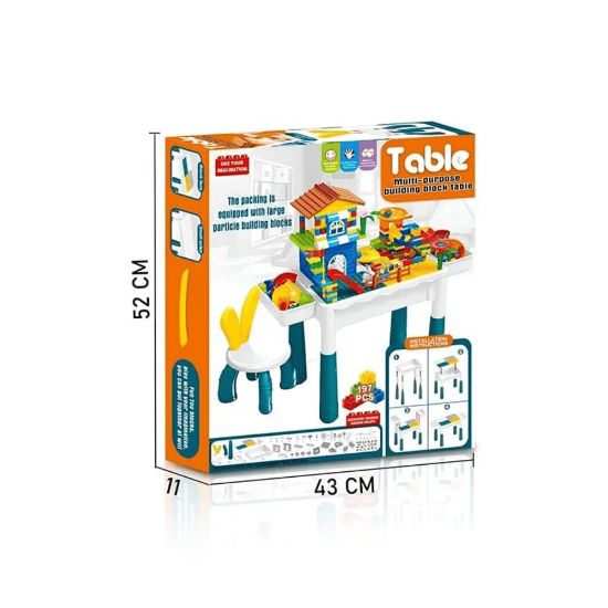 Toy. Table Desk Kids Activity Building Block Set 145PCS