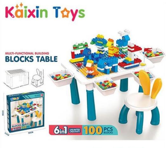 Toy. 6-IN-1 BLOCKS TABLE