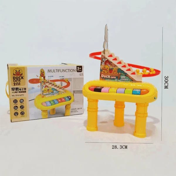 Toy. 2 IN 1 MULTI-FUNCTIONAL PIANO SET & DUCK RACING TRACK