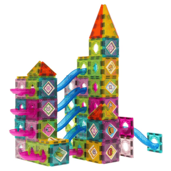Toy. Magnetic Blocks Castle Track Ball 139 pcs.
