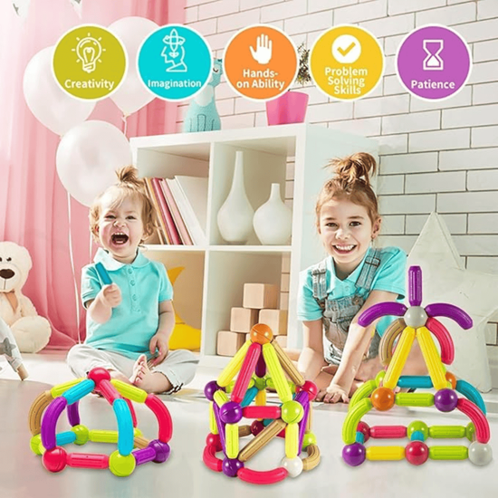 Toy. Magnetic Blocks Balls and Rods Set 42 Pcs