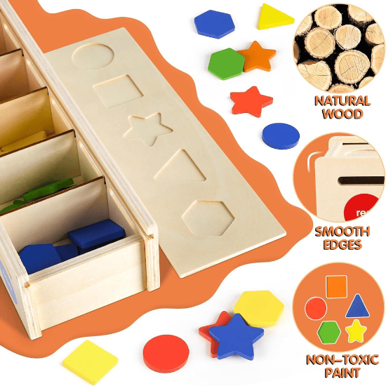 Toy. Wooden Sorting Box