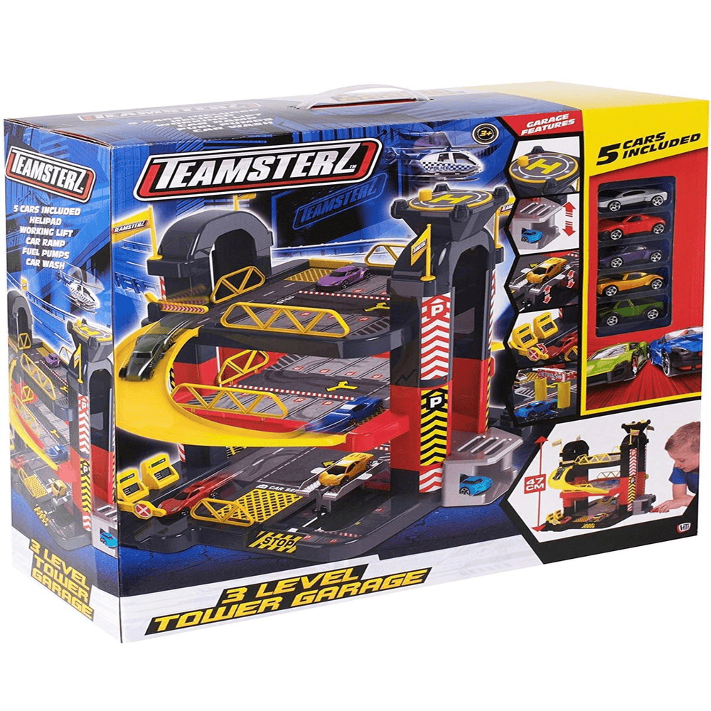 Toy. Teamsterz 3 Level Tower Garage with 5 Cars