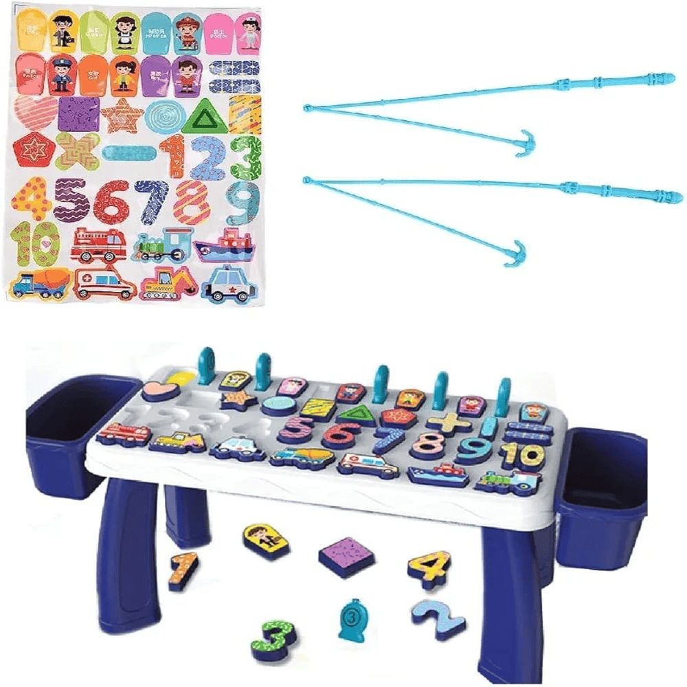 Toy. Educational magnetic fishing table for kids