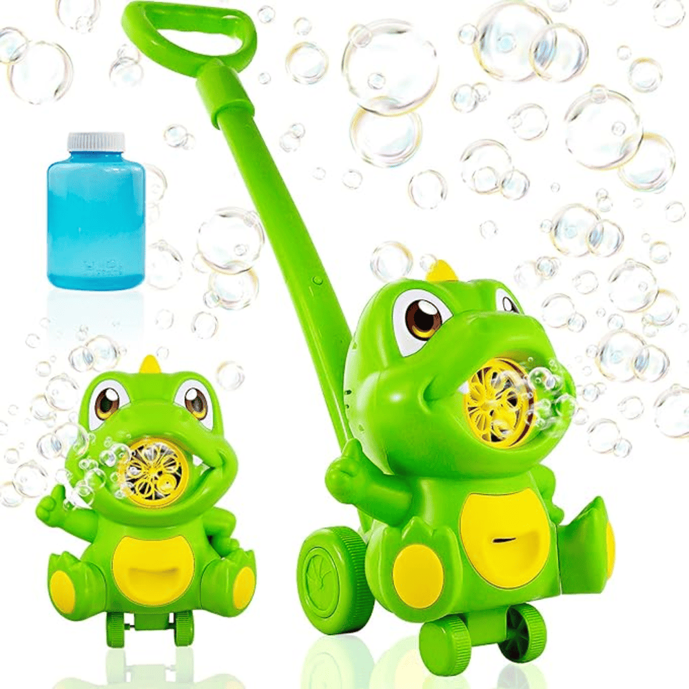 Toy. Green Dinosaur Bubble Machine