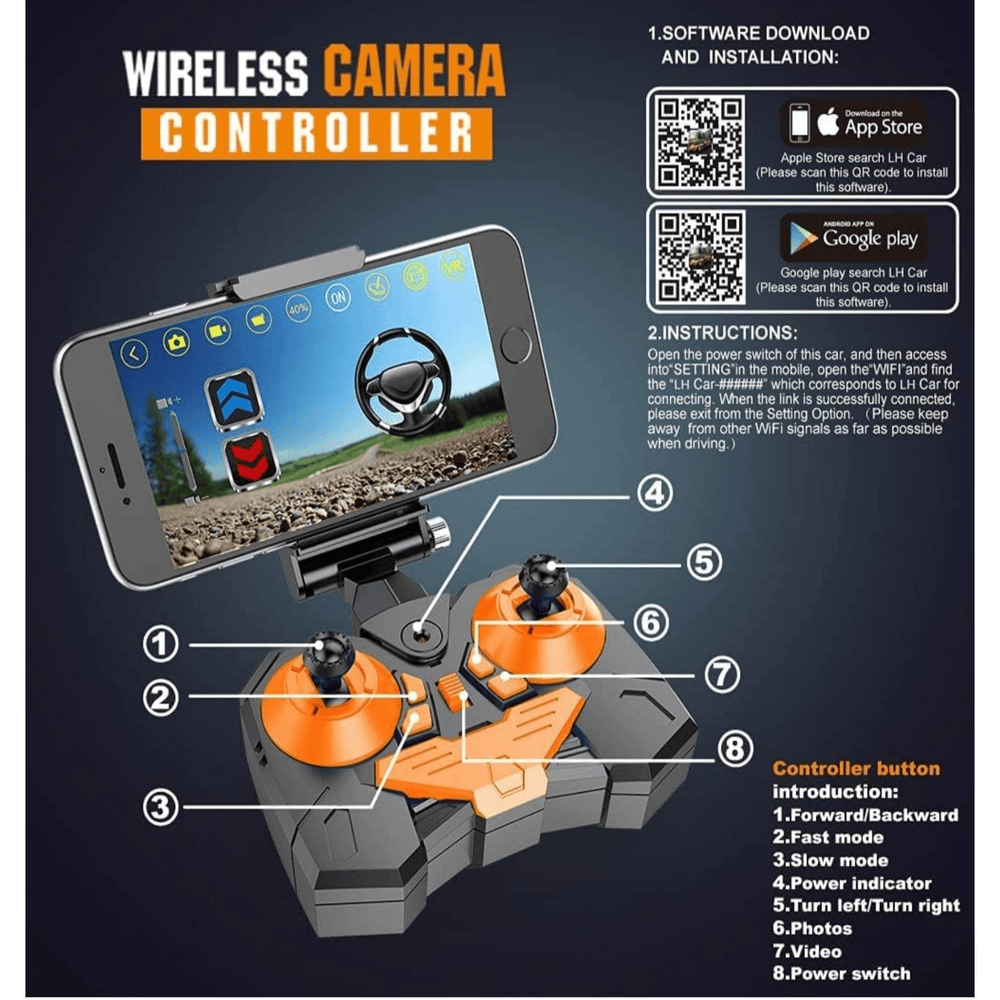 Toy. Off-Road Remote-Control Car Toy with Wi-Fi High Speed Charging 2 ...