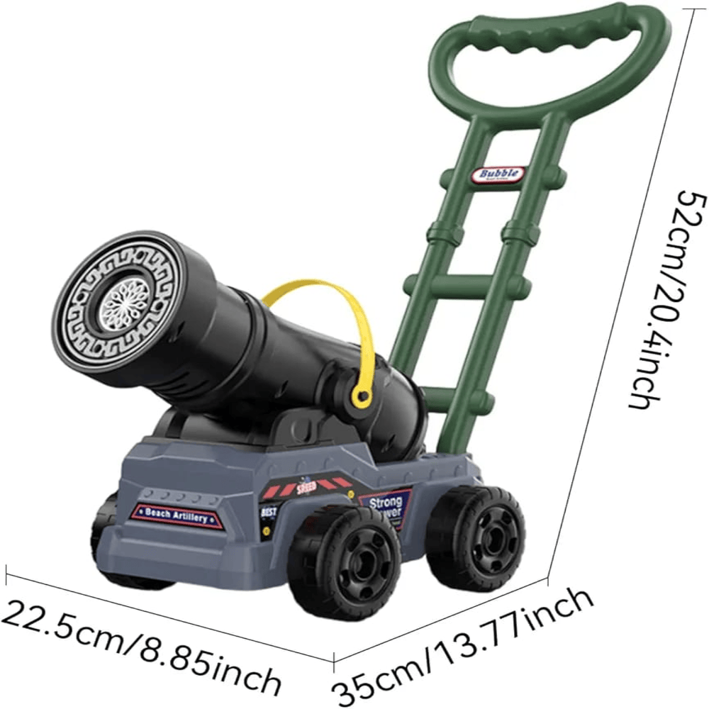Toy. Electric bubble cannon cart