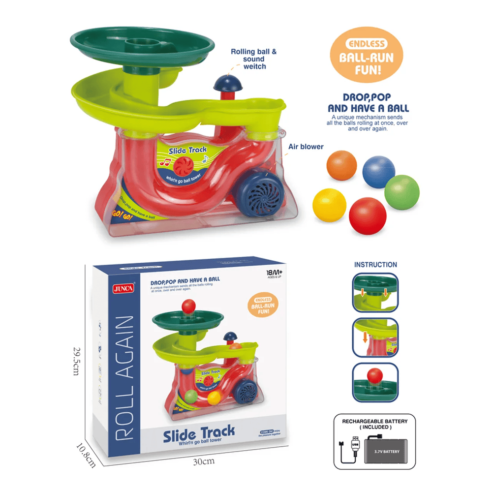 Toy. Slide Track Whirl'n Go Ball Tower
