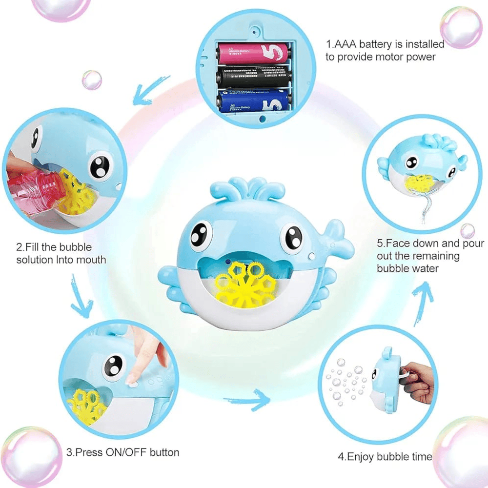 Toy. whale bubble machine