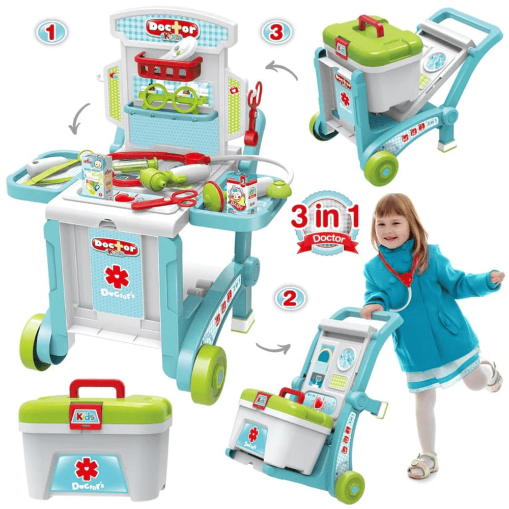 Toy. Doctor Tools Trolley 3 in 1