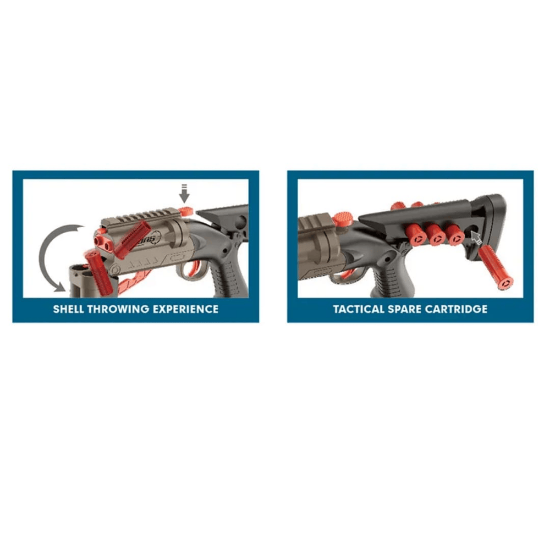 Toy. "New Double Barrel Rifle Shell Throwing Soft Bullet Gun Outdoor ...
