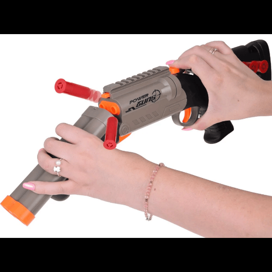 Toy. "New Double Barrel Rifle Shell Throwing Soft Bullet Gun Outdoor ...