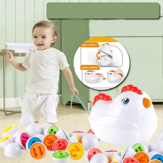 Toy. Egg Toys With Chicken Montessori Colours Matching Set – Assorted ...