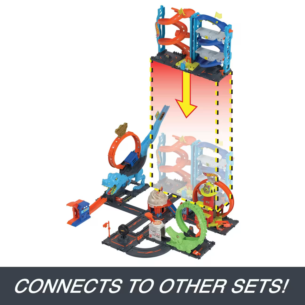 Toy. Hot Wheels City Transforming Race Tower Playset, Track Set With 1 ...