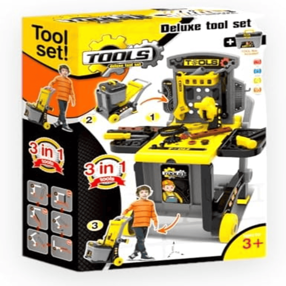 Toy. Luxury workshop tool set 3 in 1