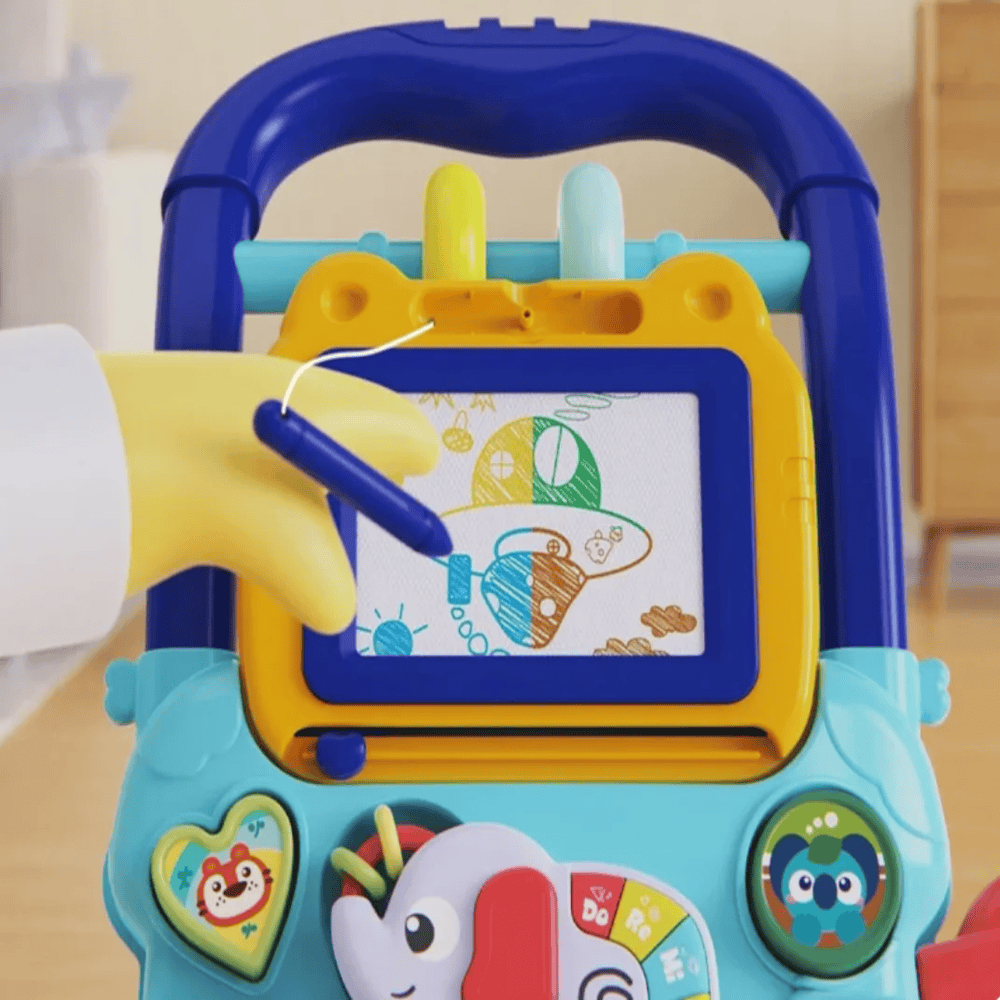 Toy. Kiddos 3-in-1 Musical Baby Walker with Removable Drawing and Sound ...