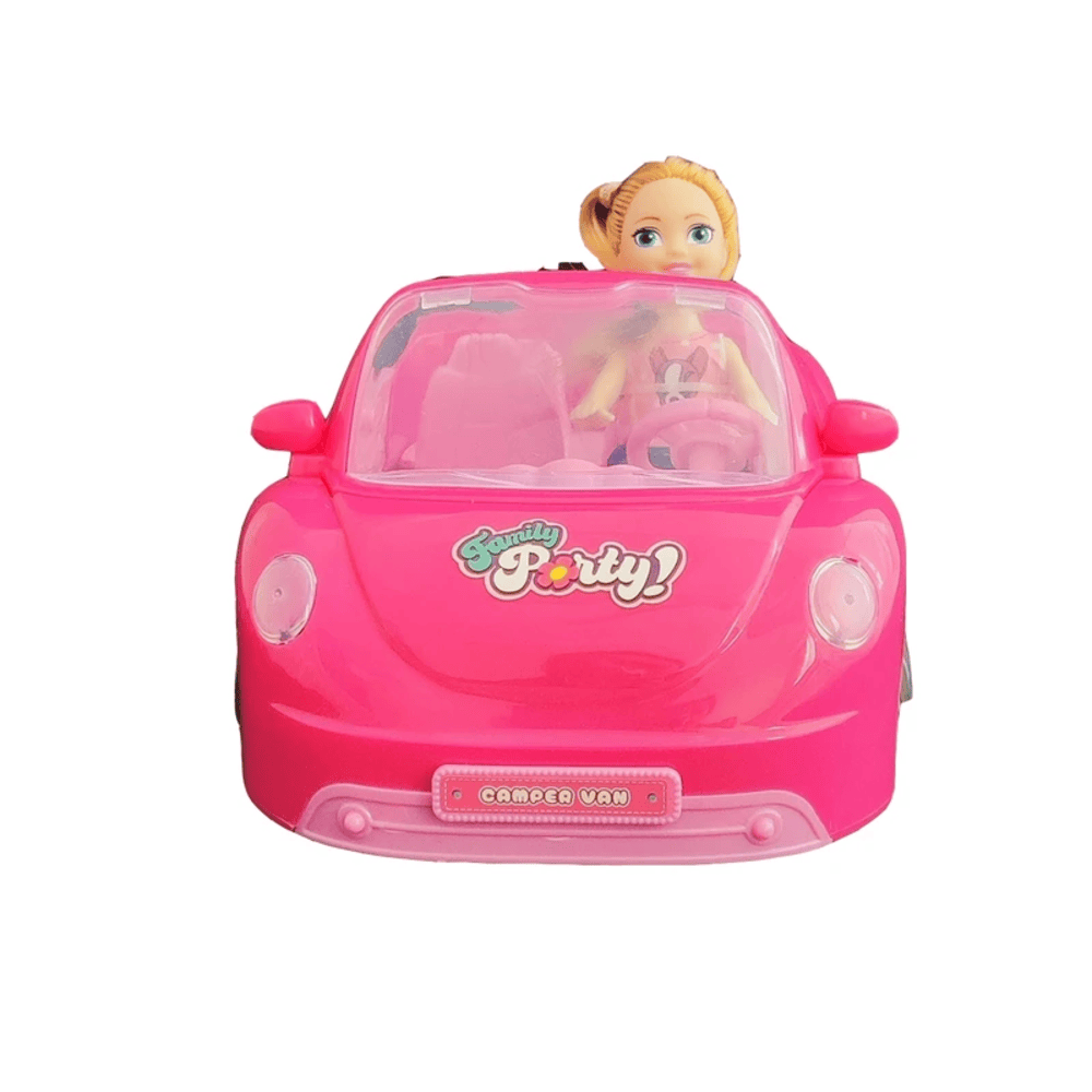 Toy. Travel Girl Family Convertible Car Toy – Double Door Cartoon ...