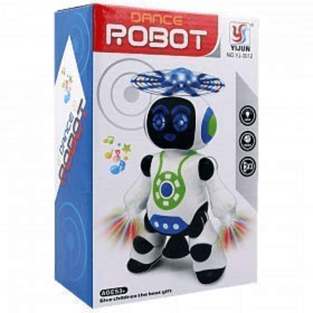 Toy. Dancing Robot with Music, 3D Flashing Lights,360 Degree Rotation ...