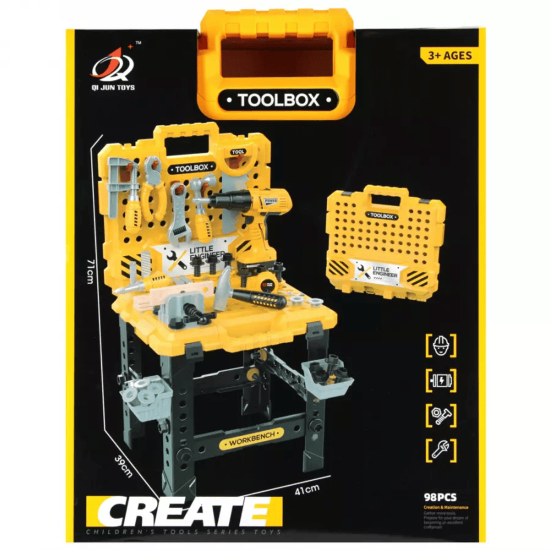 Toy. Mega Creative Workshop Table + Tools