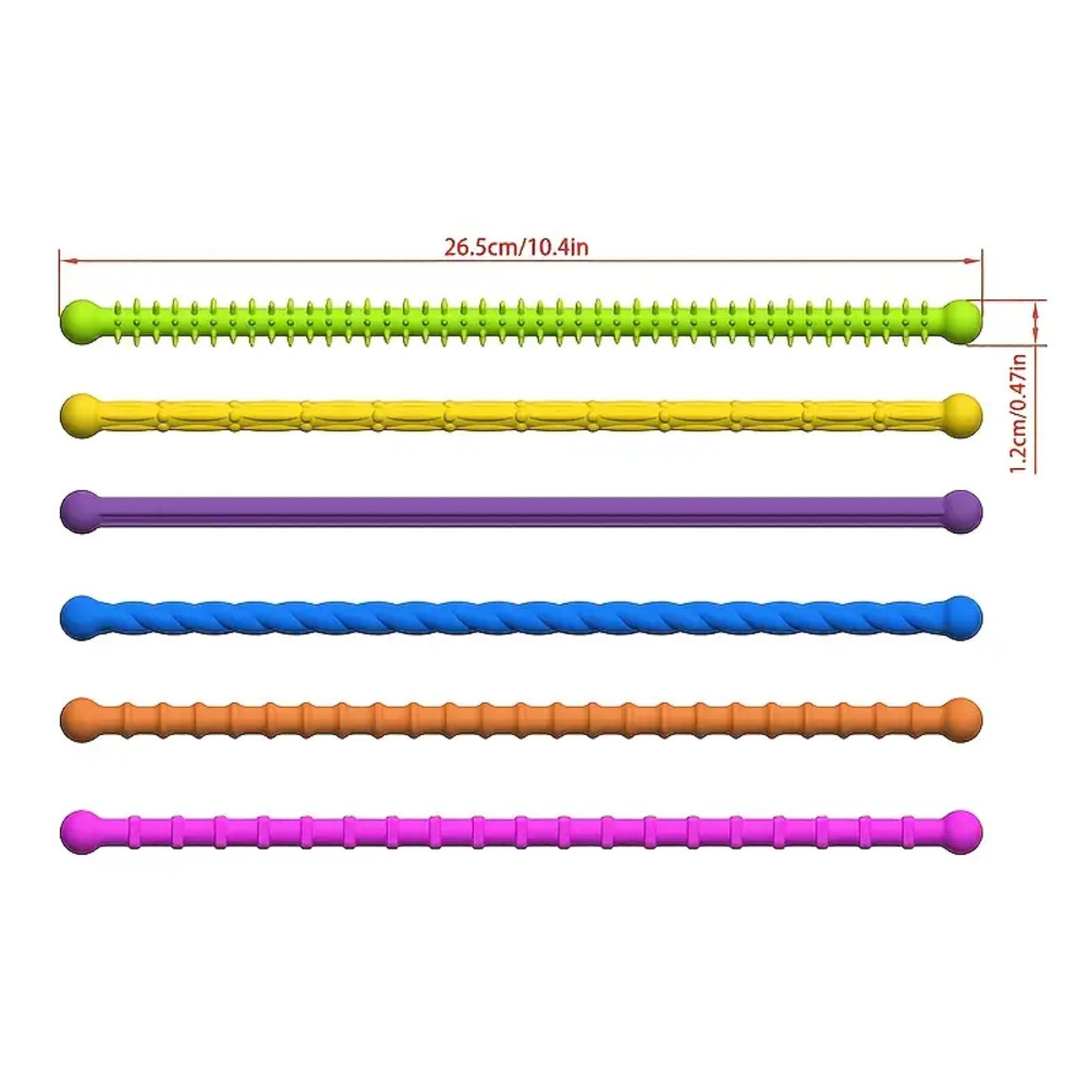 Toy. 3 Sensory Sticks Reversible Textured Toys