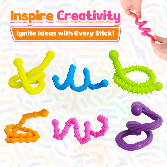 Toy. 3 Sensory Sticks Reversible Textured Toys