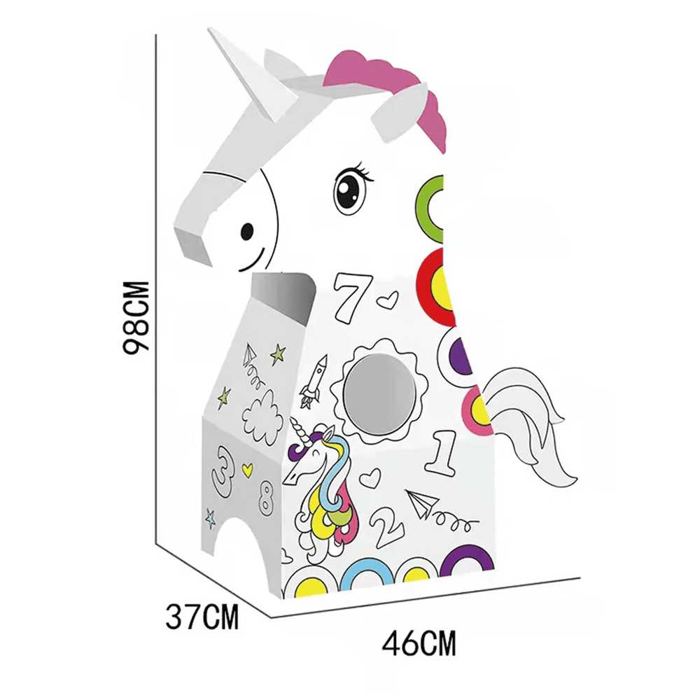 Toy. DIY 3D Unicorn Coloring & Assembly Kit